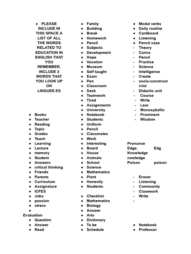 Brainstorming Vocabulary Education | PDF | Education Theory | Cognition