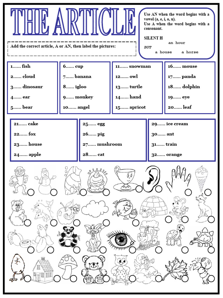 The Indefinite Article Pdf