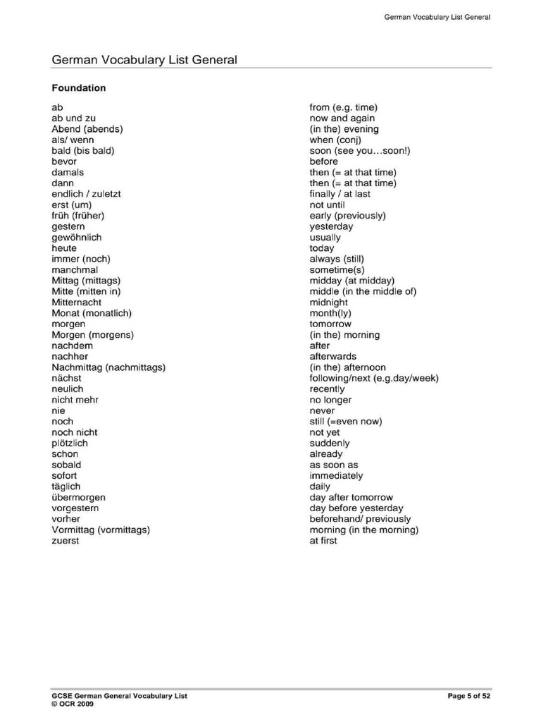 German Wort1 | PDF