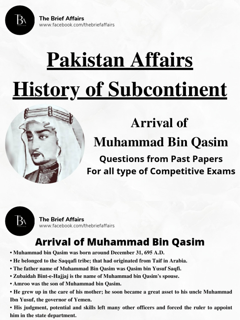 Arrival of Muhammad Bin Qasim - TBA | PDF | Middle East