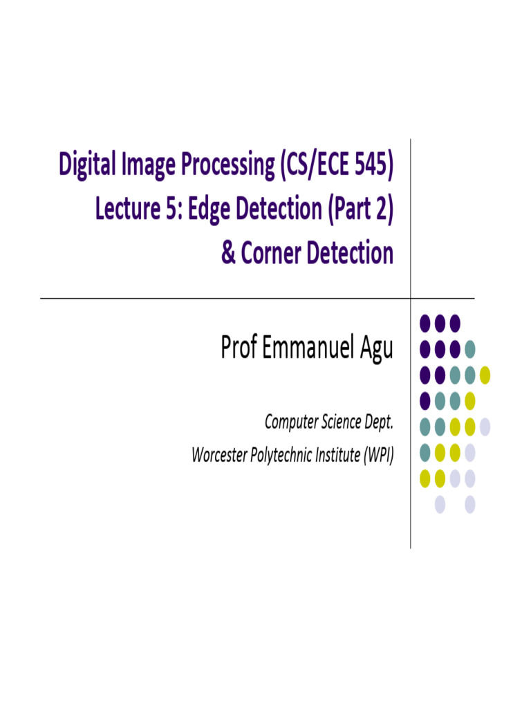 Edge Detection With Corner ECE | PDF | Applied Mathematics | Imaging