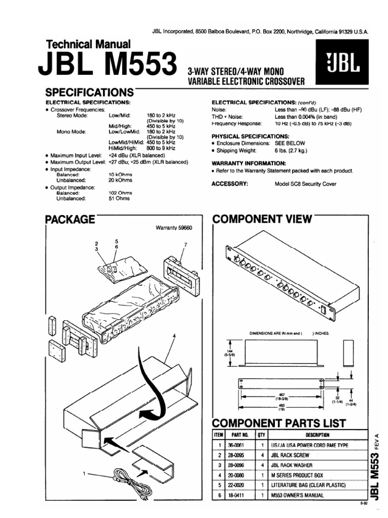 JBL m553 | PDF