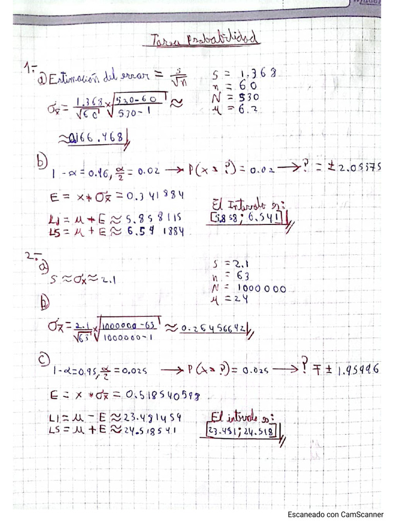 Probabilidad Tarea | PDF