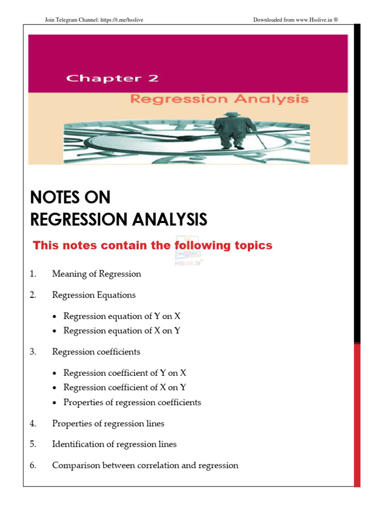 Hsslive-Xii-Statistics-2. Rehression English | PDF | Regression Analysis | Linear Regression