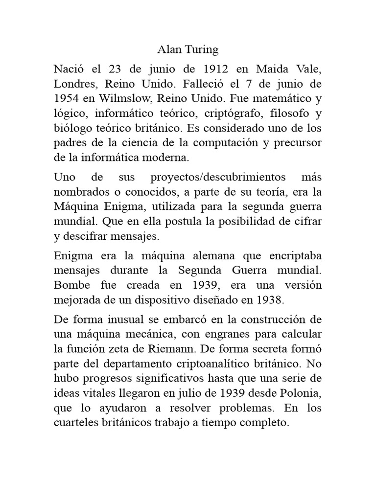 Alan Turing | PDF | Alan Turing | Science