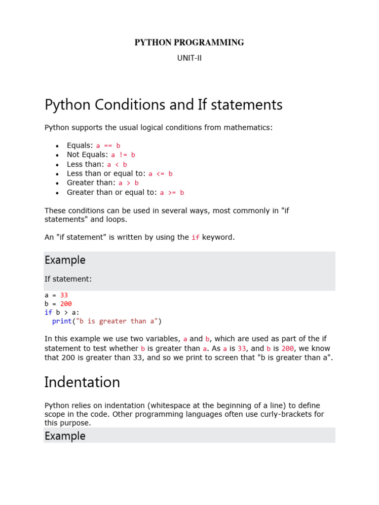 knc402 Python Programming UNIT-II | PDF | Control Flow | Python ... knc402 Python Programming UNIT-II | PDF | Control Flow | Python ...