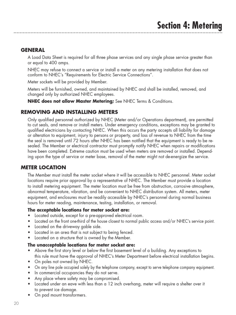 Section 4 Metering | PDF | Electrical Connector | Manufactured Goods