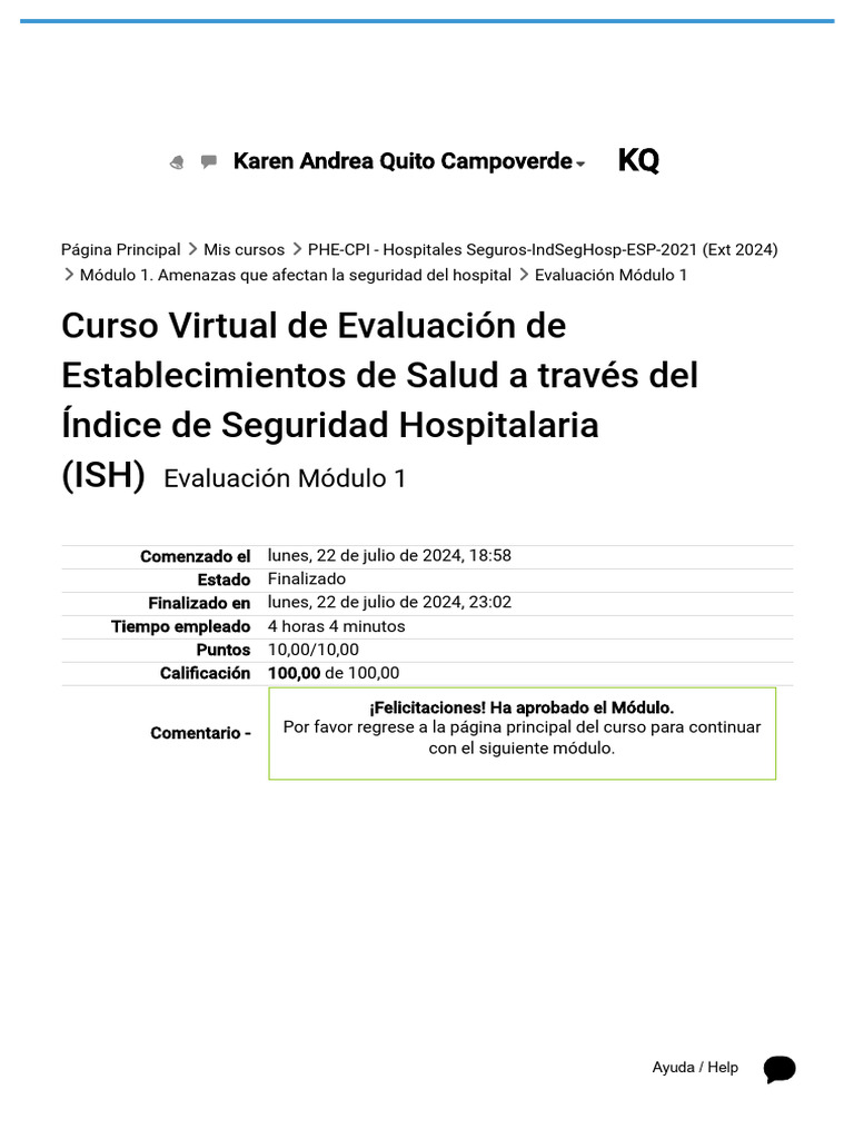 Curso ISH: Seguridad Hospitalaria Módulo 1 | PDF | Suelo | Clima