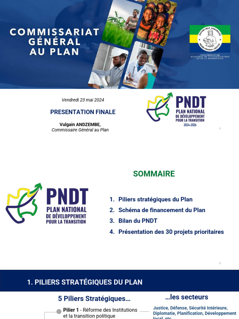 Bilan et Projets du PNDT 2024-2026 | PDF | Économie | Environnement naturel