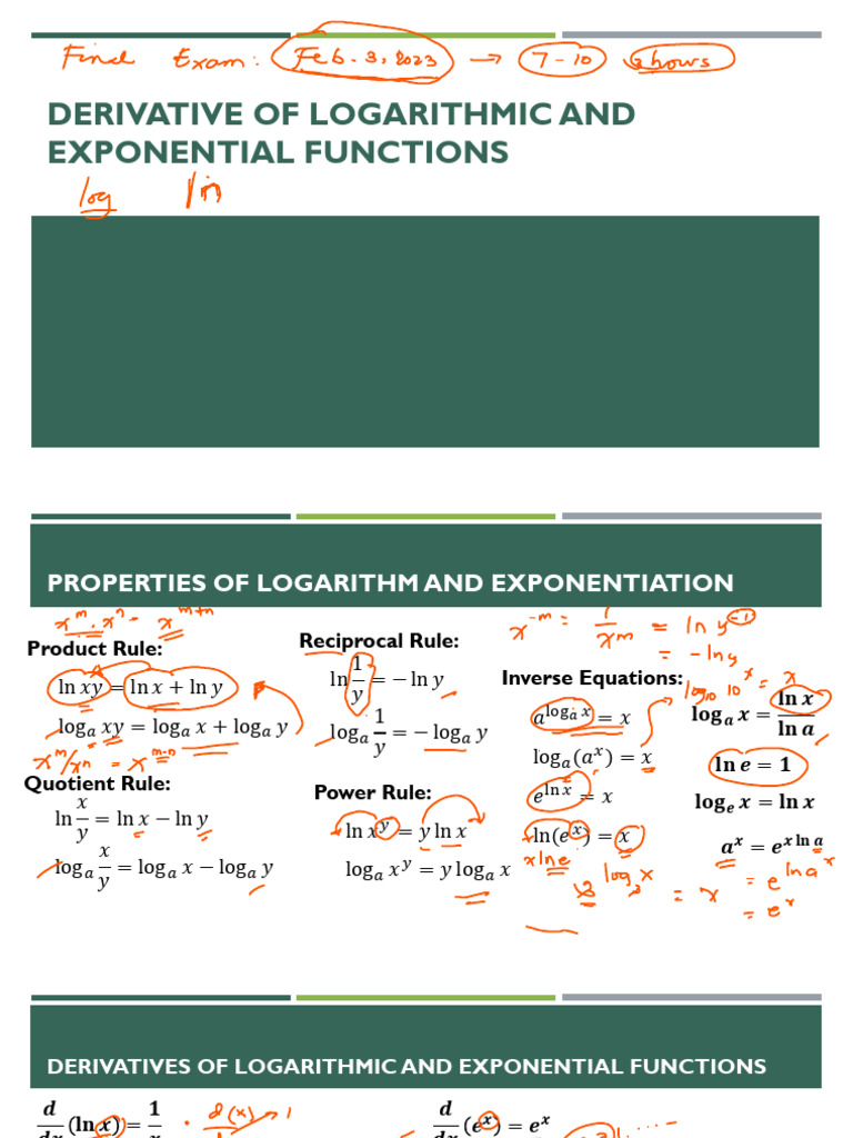 Definition-of-Logarithmic-functions_2-1 | PDF | Logarithm | Mathematical Objects