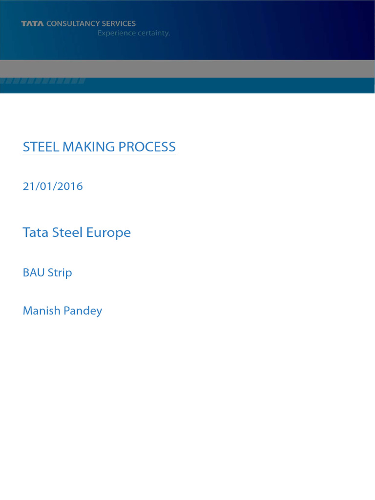 Steel Making Process | PDF | Steel | Coke (Fuel)