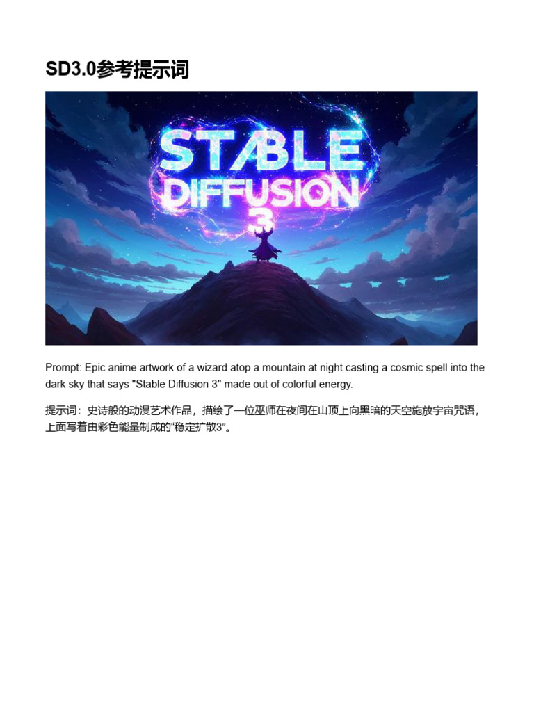 SD3 0参考提示词 | PDF