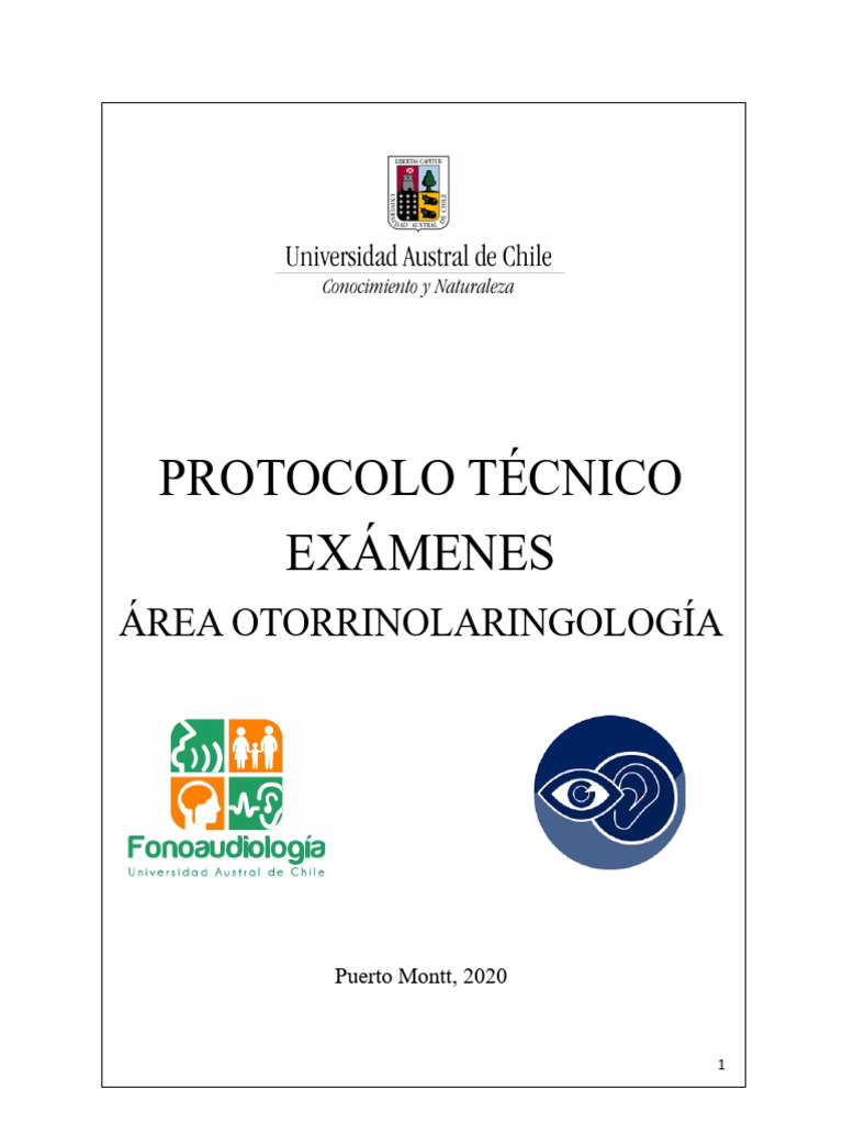 PROTOCOLO TÉCNICO ORL 2019 | Descargar gratis PDF | Escuchando | Decibel