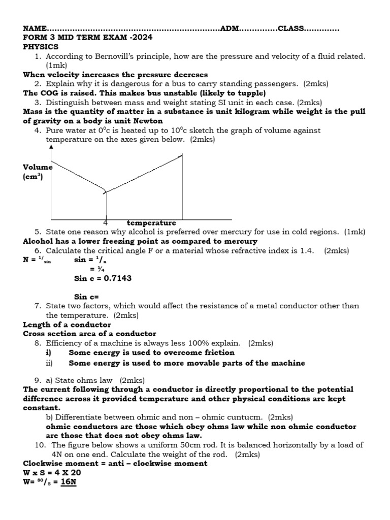 Physics f3 Ms | PDF | Collision | Electrical Resistivity And Conductivity