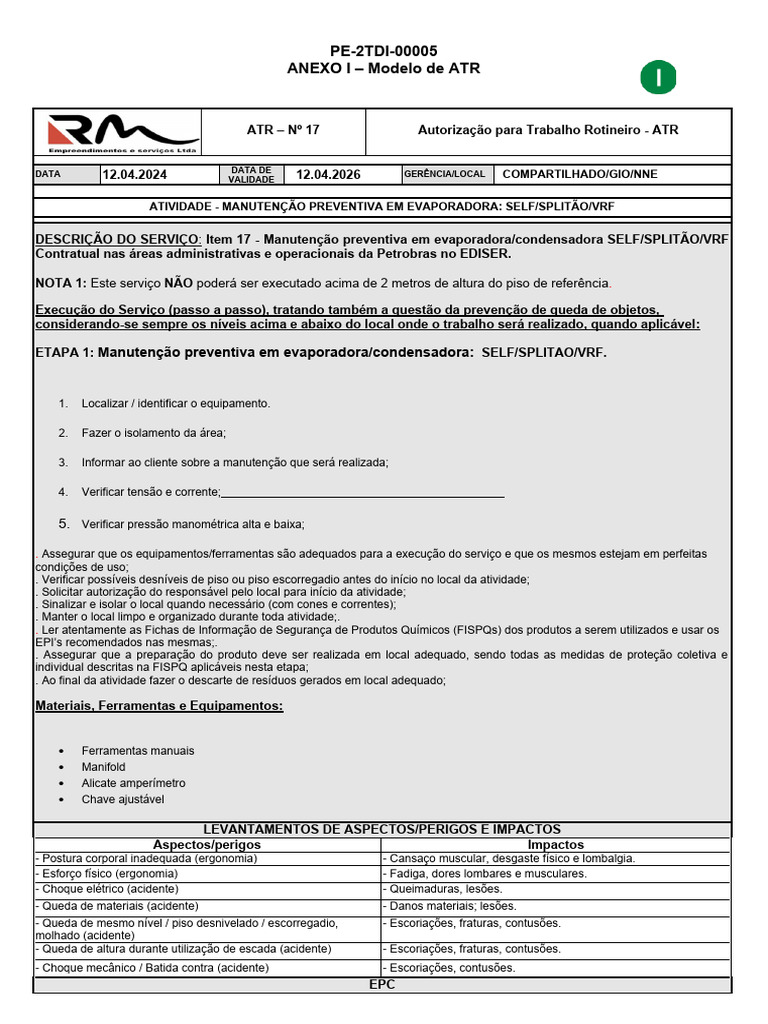 Item 17 PROCEDIMENTO COMPARTILHADO (ATR) 1 | PDF