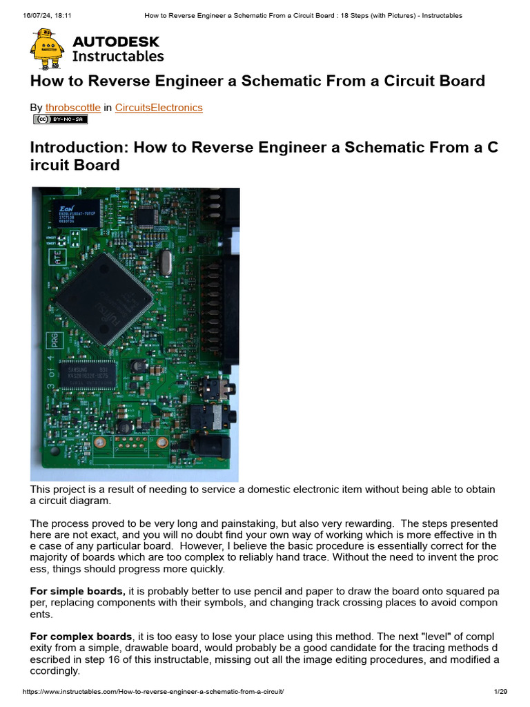 How To Reverse Engineer A Schematic From A Circuit Board - 18 Steps (With Pictures ...