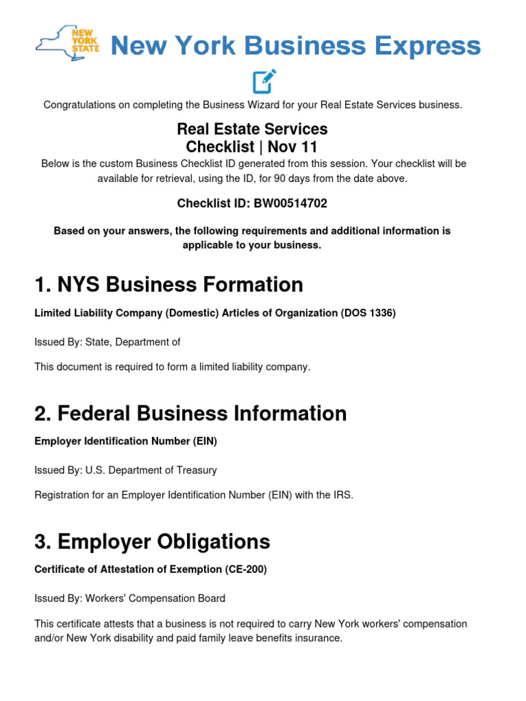 Real Estate Business Setup Checklist | PDF | Employment | Workers ...