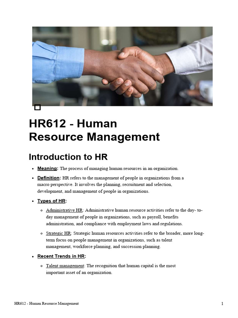 Overview of HR Management Practices | PDF | Human Resource Management ...