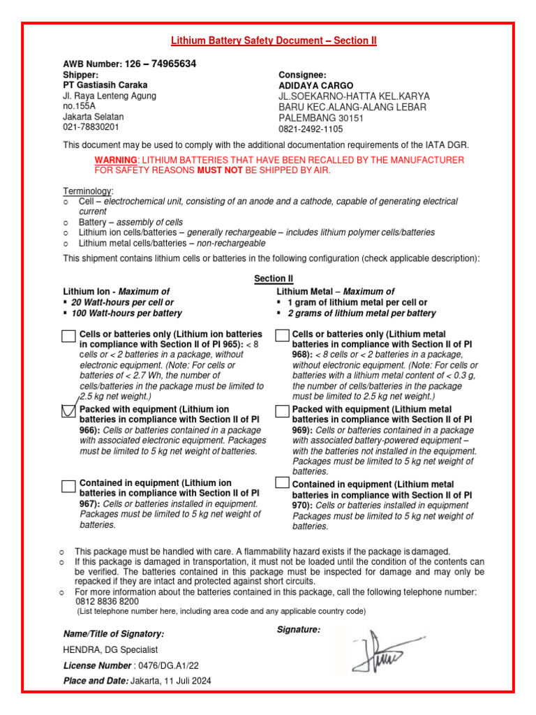 Laporan Section II PLM 74965634 | PDF | Lithium Ion Battery ...