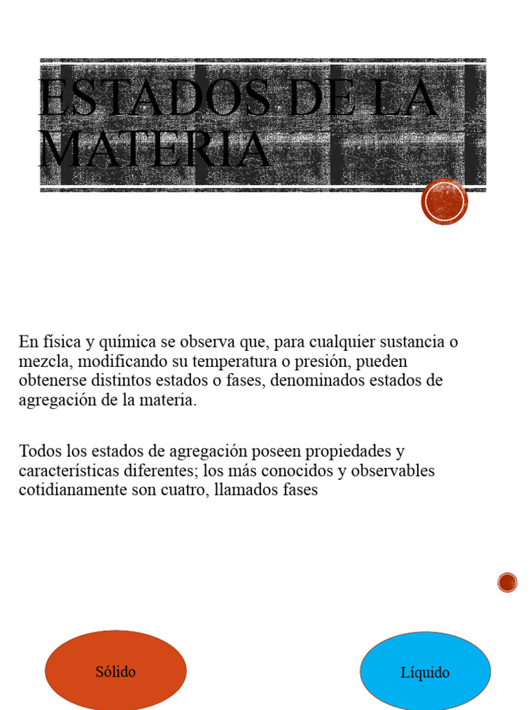 Estados de La Materia | PDF | Líquidos | Gases