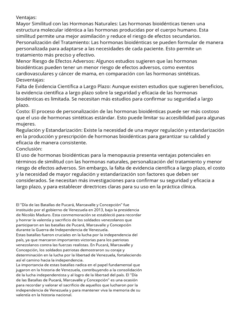Ventajas Mayor Similitud Con Las Hormonas Naturales Las Hormonas ...