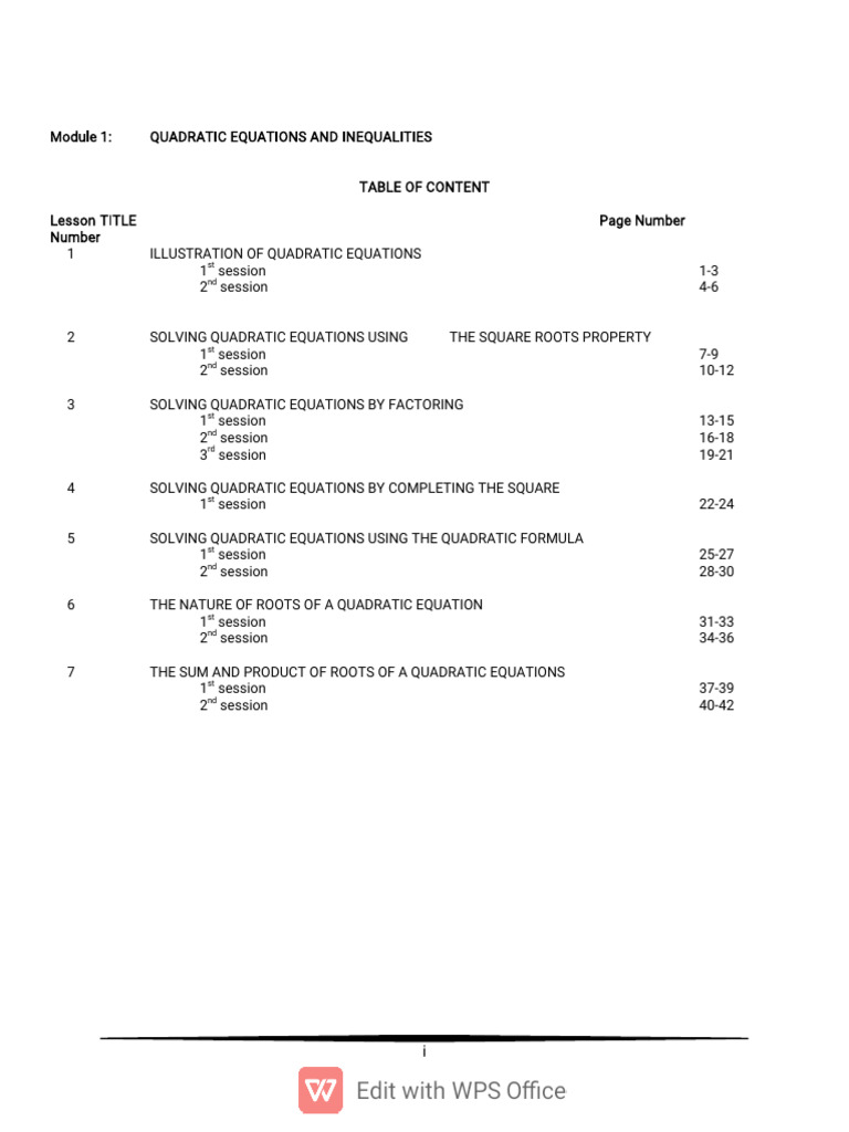 Quadratic Equations Lesson Plan | PDF | Equations | Quadratic Equation