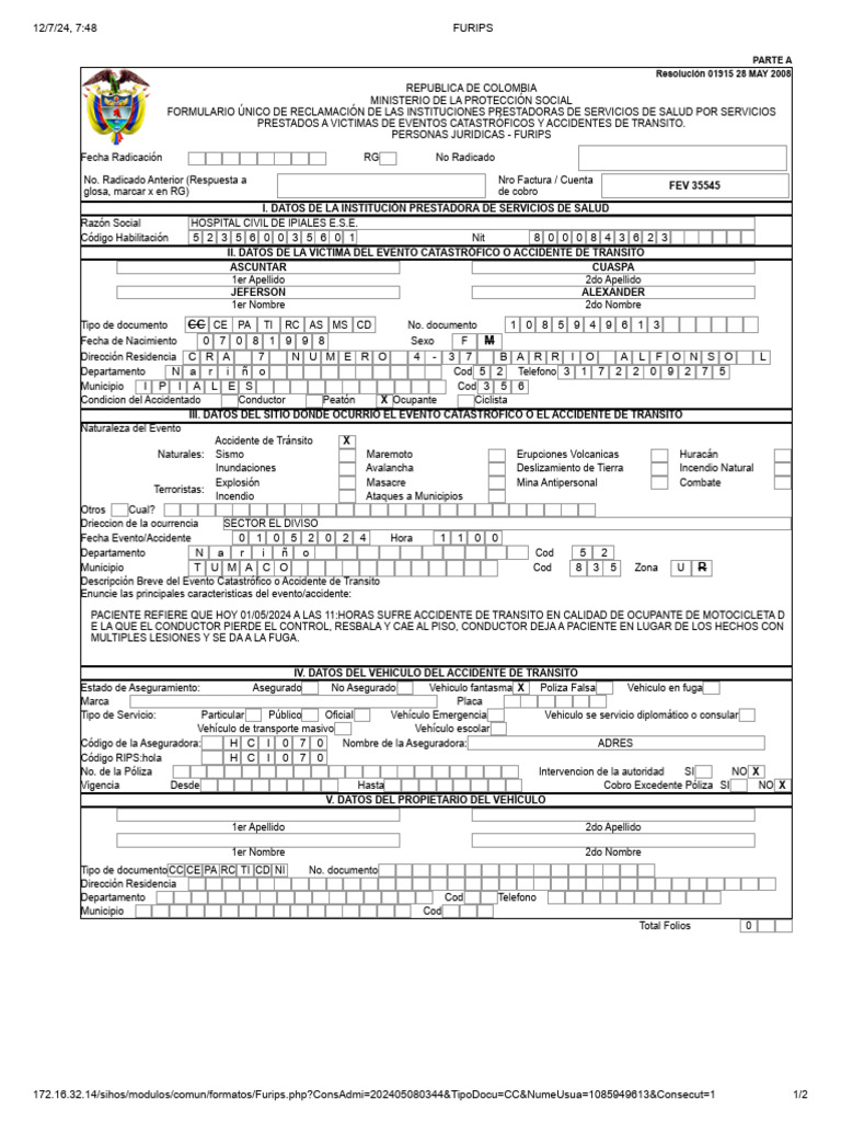 Furips Fev 35454 | PDF