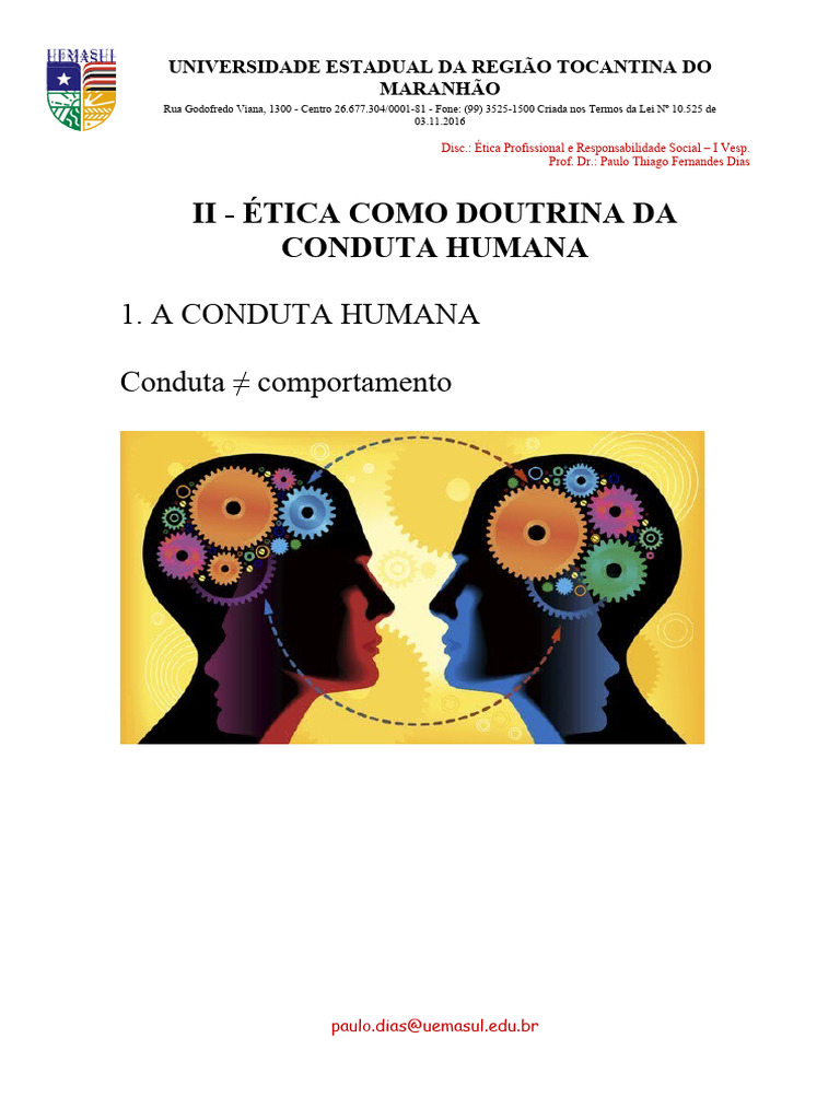 Ética Profissional e Conduta Humana | PDF | Pensamento