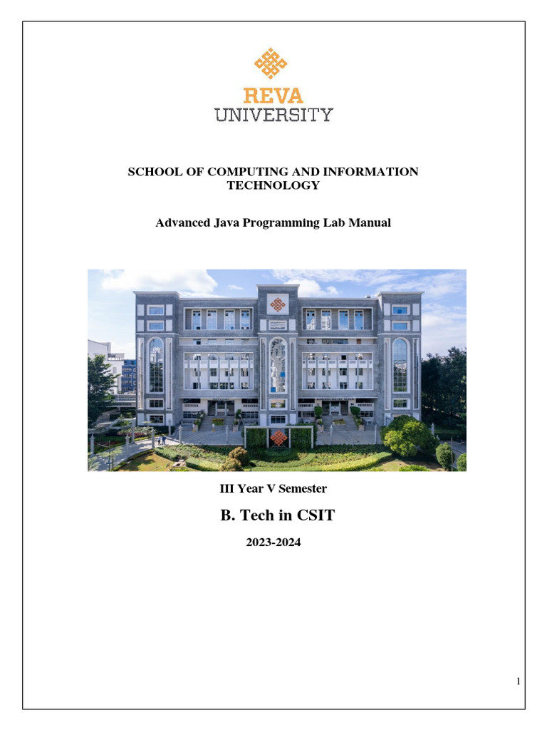 Advanced Java Lab | PDF | Engineering | Artificial Intelligence Advanced Java Lab | PDF | Engineering | Artificial Intelligence