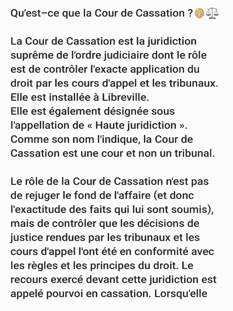 Qu'est-Ce Que La Cour de Cassation | PDF