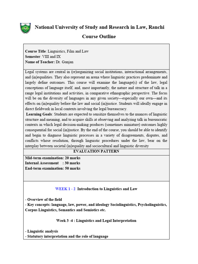 Linguitics And Law Pdf Linguistics Human Communication