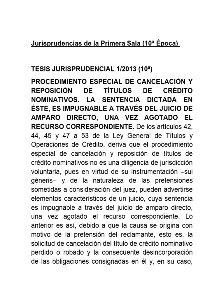 Compilacion de Jurisprudencias y Tesis Aisladas 2013 | PDF | Caso de ... Compilacion de Jurisprudencias y Tesis Aisladas 2013 | PDF | Caso de ...