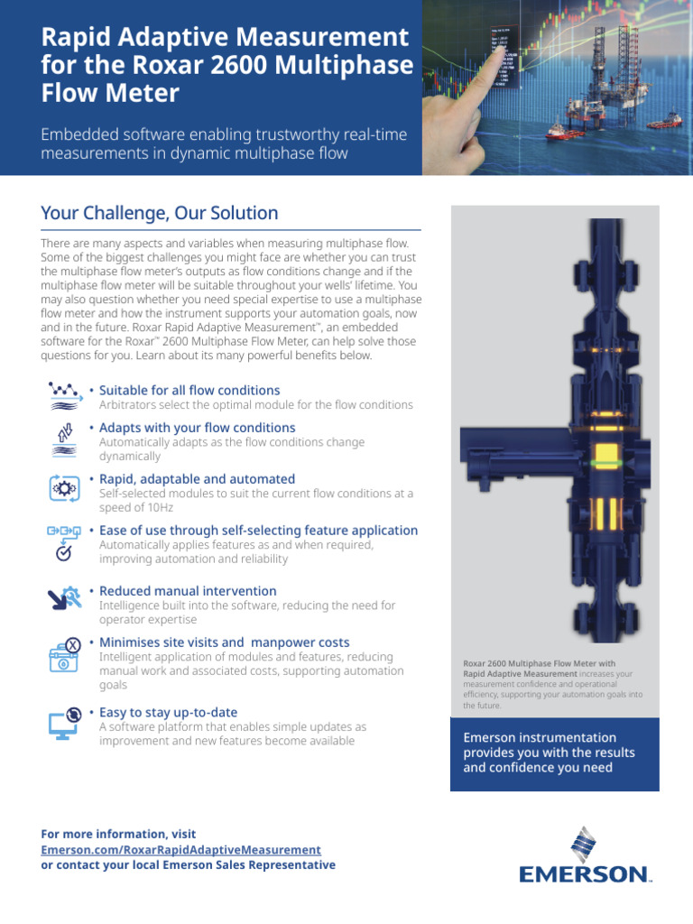 Flyer Rapid Adaptive Measurement For Roxar 2600 Multiphase Flow Meter en 7257828 | PDF ...