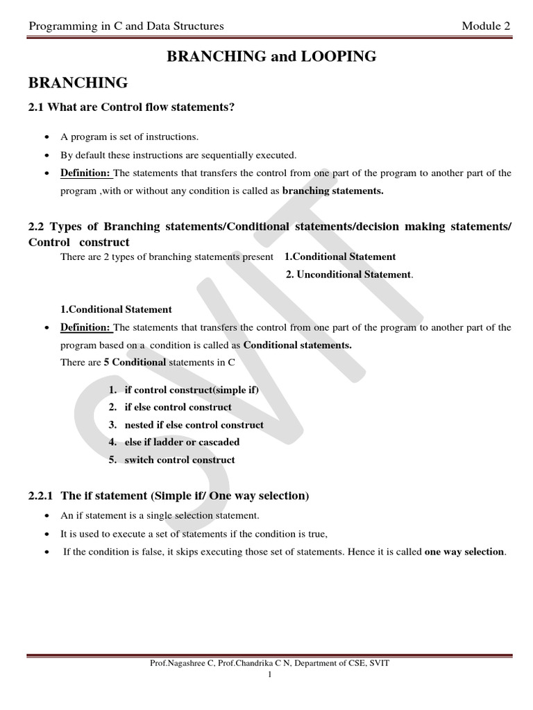 Module 2 Backbencher - Club | PDF | Control Flow | Algorithms