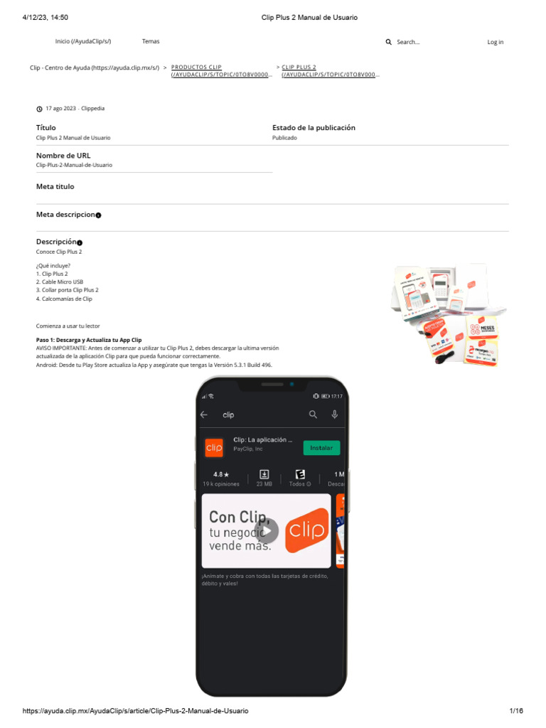 Guía de Uso del Clip Plus 2 | PDF | Aplicación movil | Smartphone