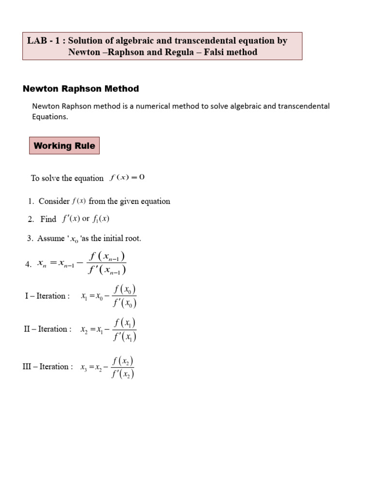 Math Lab Manual (1 To 5) | PDF | Equations | Algebra