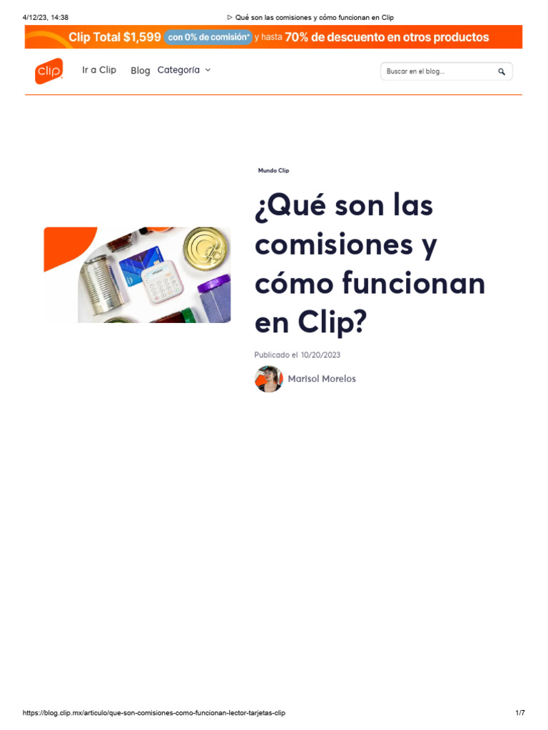 Qué Son Las Comisiones y Cómo Funcionan en Clip | PDF | Tarjeta de débito | Tarjeta de crédito