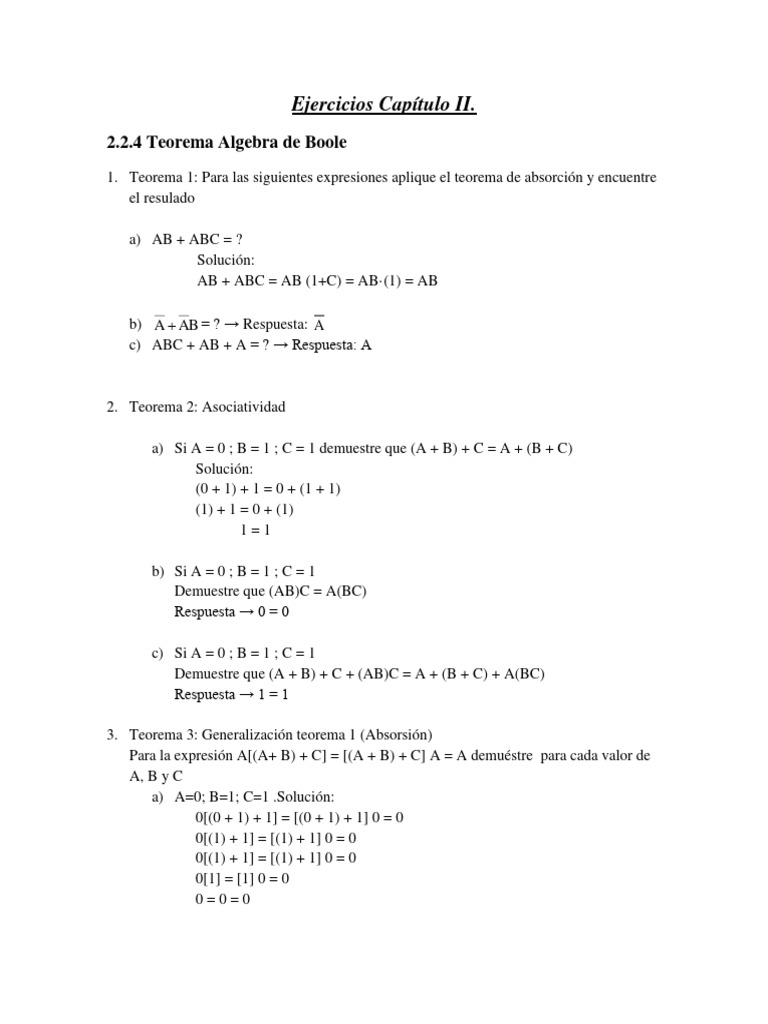 Ejercicios Capitulo 2 | PDF | Teoría de la computación | Álgebra