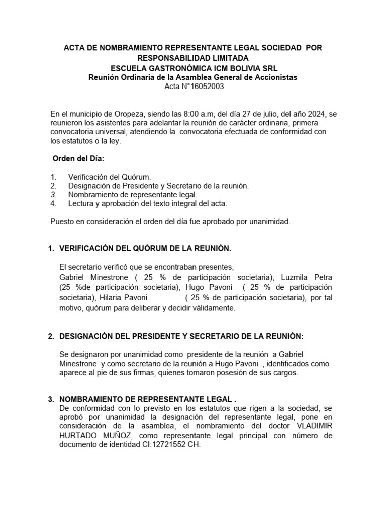 3Modelo-de-acta-para-nombramientos-de-organos-de-administracion-RPM | PDF | Gobierno