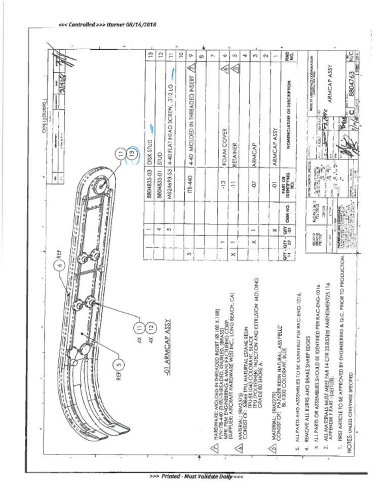 737 Armcap Assy | PDF