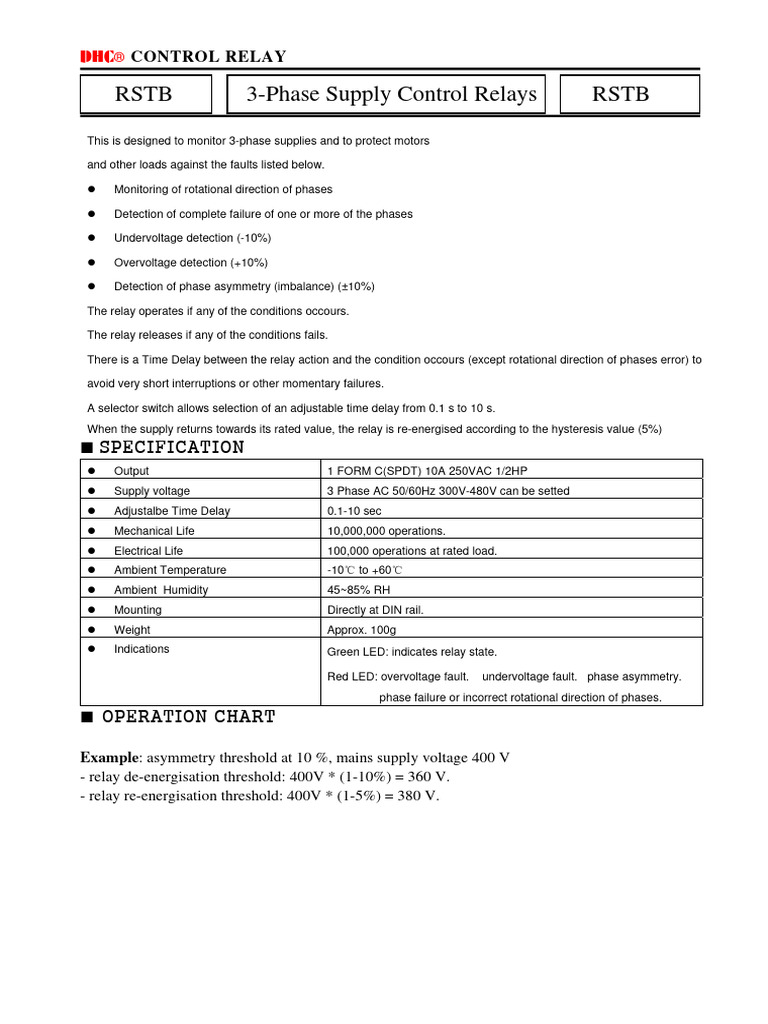 RSTB Manual | PDF | Relay | Switch
