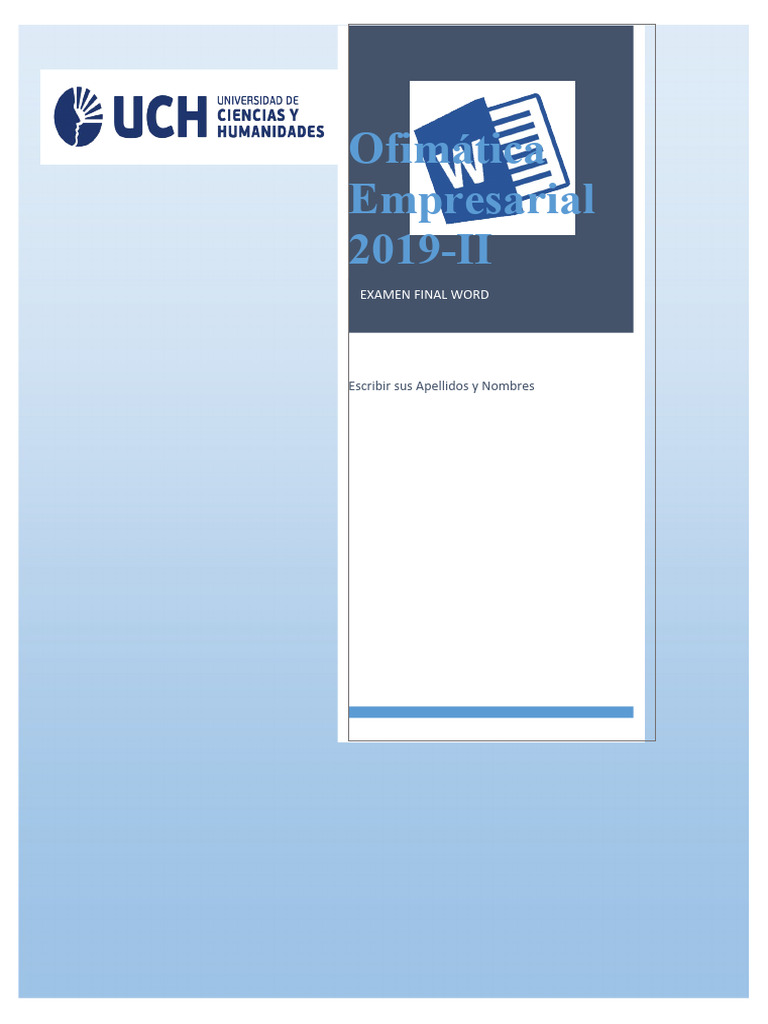 01 Formato Final Examen Word | PDF | Microsoft Word | Microsoft Office