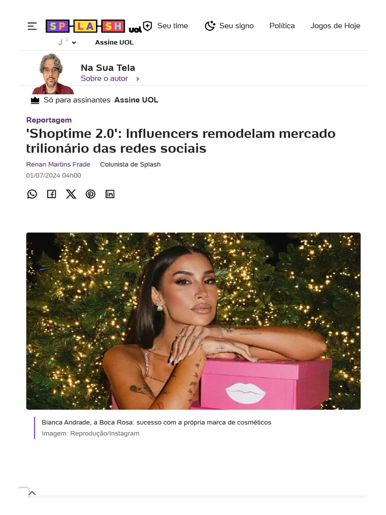 Influencers Remodelam Mercado Rico Nas Redes Sociais Saiba Tudo | PDF | Inteligência artificial ...