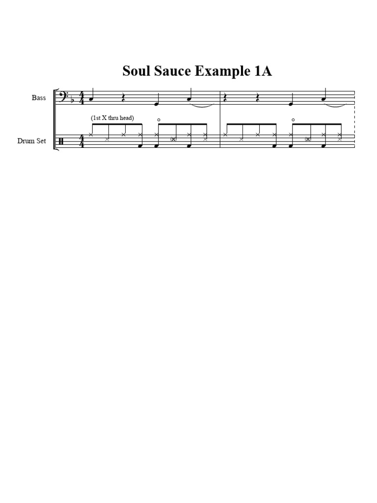 Ejemplo de Soul Sauce para Batería | PDF