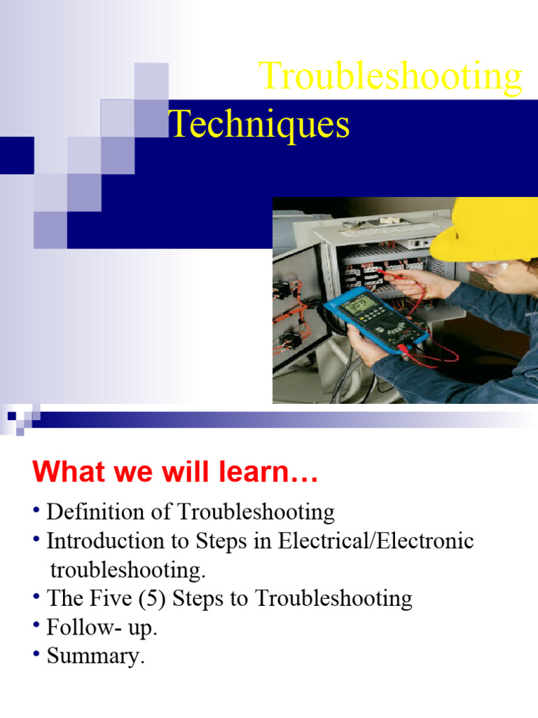 Troubleshooting Techniques | PDF | Troubleshooting | Electrical Engineering