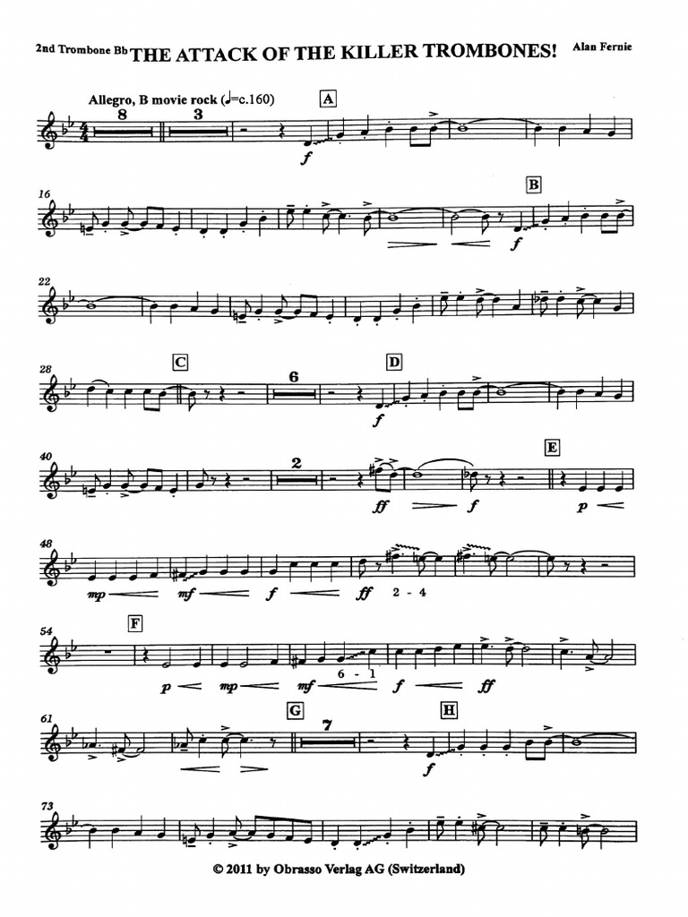 Attack Killer Trombones 2nd Trom TC | PDF