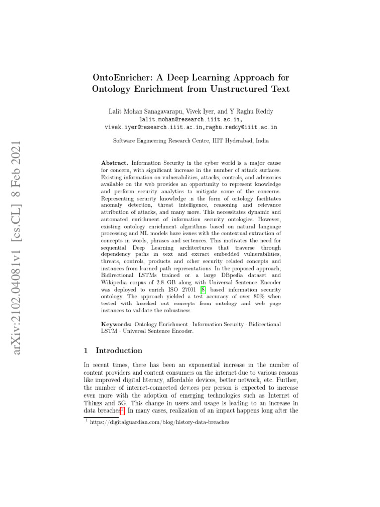 Ontoenricher: A Deep Learning Approach For Ontology Enrichment From Unstructured Text | PDF ...