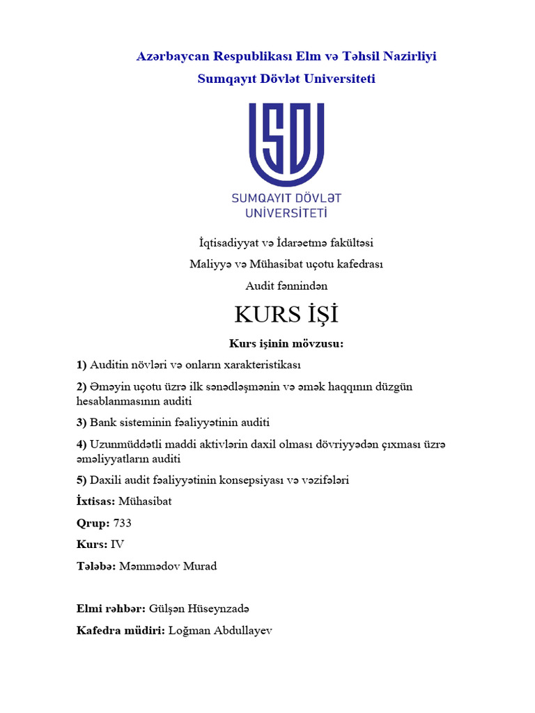 Audit Murad 733 | PDF