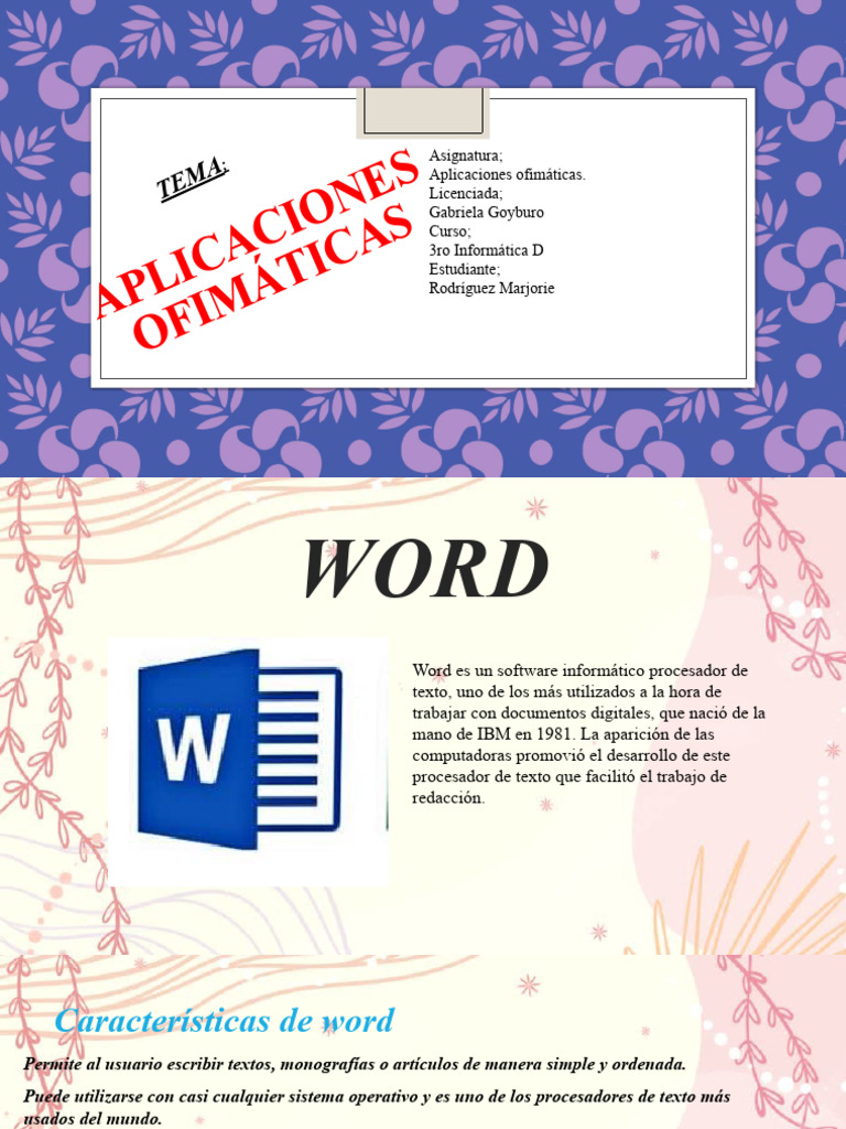 3A.O-aplicaciones Ofimáticas | PDF | Microsoft PowerPoint | Software de la aplicacion