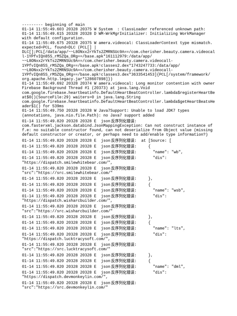 Com - Cherisher.beauty - Camera.videocall Logcat | PDF | Java (Programming Language ...